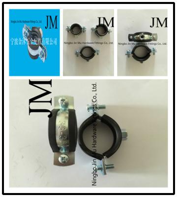 China 4 1/2 Zoll-Metallrohrhalter-Klammern mit Gummi verhindern den galvanisierten Rost zu verkaufen