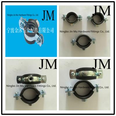 China 4 1/2 Zoll-Metallrohrhalter-Klammern mit Gummi verhindern den galvanisierten Rost zu verkaufen