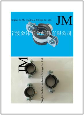 China 4 1/2 Zoll-Metallrohrhalter-Klammern mit Gummi verhindern den galvanisierten Rost zu verkaufen