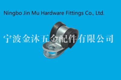 China Carbon Steel Thin Band Hose Clamps , Pipe Fixing Small Hose Clamps With Rubber for sale