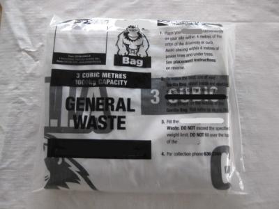 China 3 Cubic Meters Garden Waste Bags , Dry Bulk Large Garbage Bags for sale