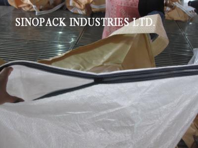 China Saco grande tecido PP circular/tubular FIBC com o saco super do fechamento do zíper à venda