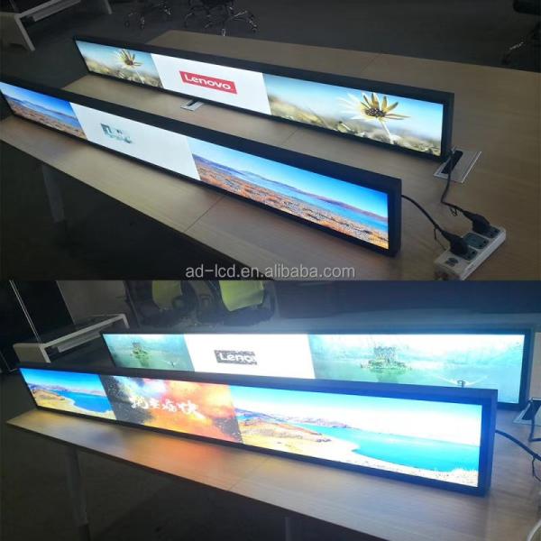 23.1inch Wall Mounted Stretched Bar Lcd Monitor Supermarket Shelf Wide Lcd Display Strips