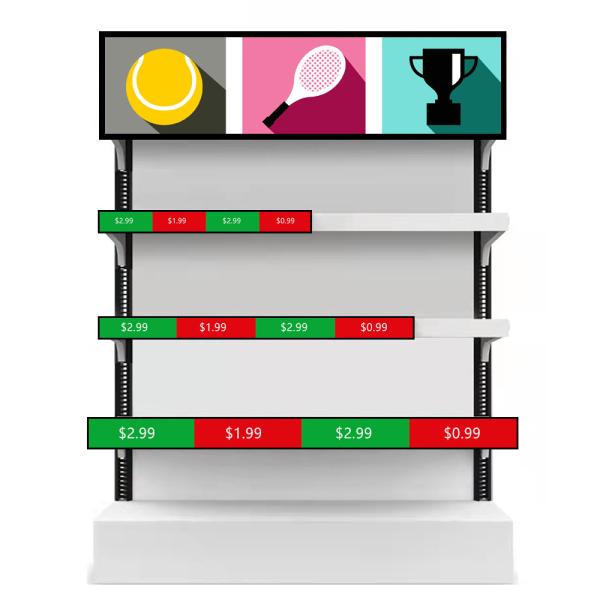 23.1inch Wall Mounted Stretched Bar Lcd Monitor Supermarket Shelf Wide Lcd Display Strips