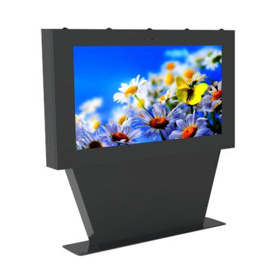 China Pantalla táctil de LCD de pie en el exterior señalización digital de alta luminosidad 86 pulgadas Totem impermeable Ip65 for sale