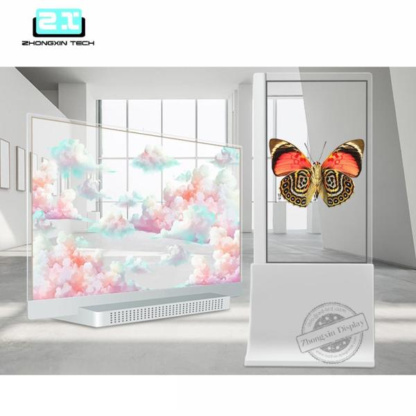49Inches Transparent OLED Signage Display No Touchscreen 200 Watts Power Consumption