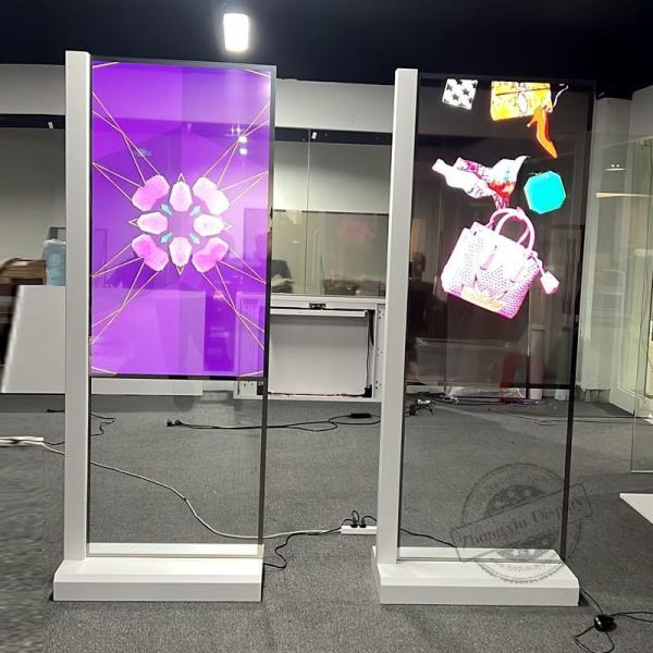 49Inches Transparent OLED Signage Display No Touchscreen 200 Watts Power Consumption
