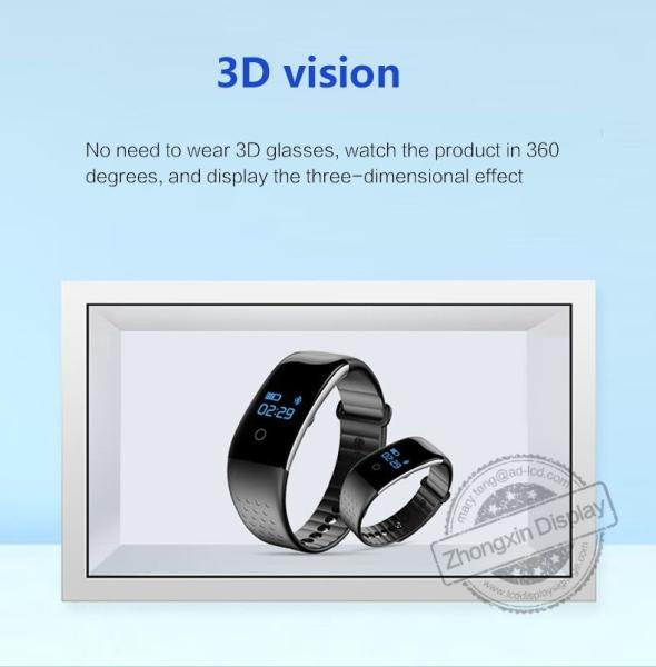 16 9 Display Ratio Montaggio a parete Vitrina LCD trasparente PCAP toccabile con software CMS