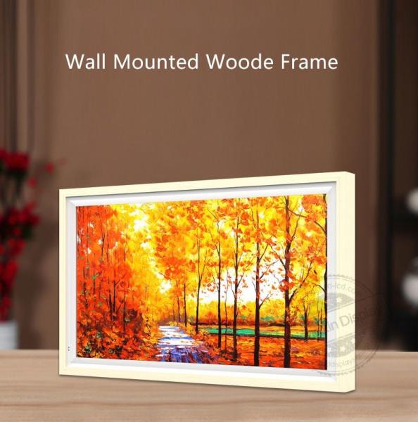 32inch Contrast 1920 X 1080 Pixels LCD Picture Frame Large Burlywood Frame Color HDMI/VGA/USB Connectivity