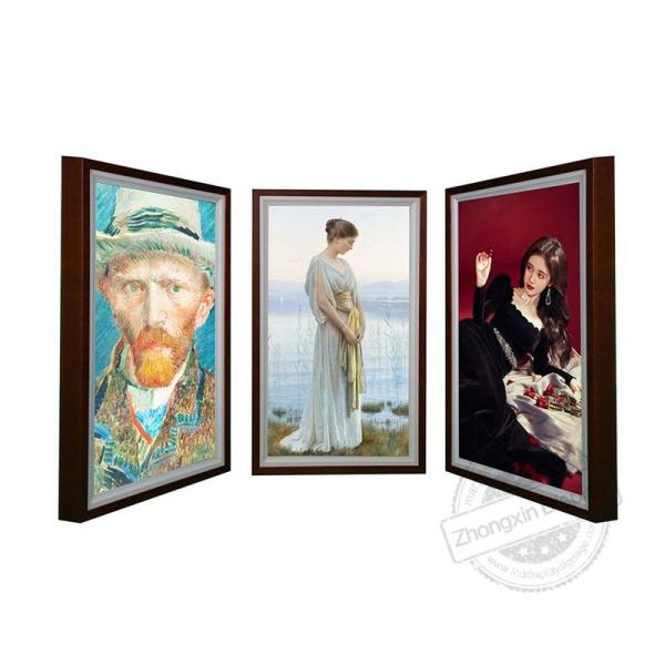 32inch Contrast 1920 X 1080 Pixels LCD Picture Frame Large Burlywood Frame Color HDMI/VGA/USB Connectivity