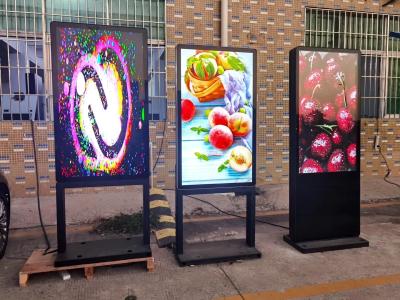 China 65 55 Inch Buitenwaterdicht IP66 Digitaal LCD Reclame Scherm Vrijstaand voor Restaurants Menu Te koop