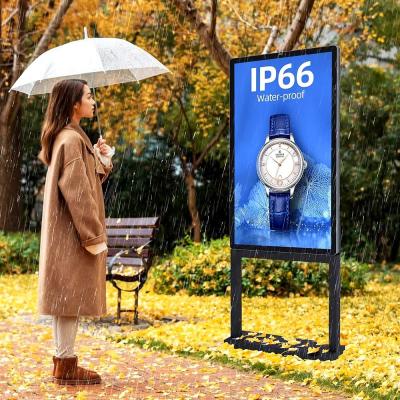 China 65 55 Zoll Außenwasserdicht IP66 Digital LCD Werbebildschirm frei stehend für Restaurants Menü zu verkaufen