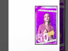 Pantalla de la tienda de alta luminosidad pantalla LCD publicitaria con pantalla de doble cara y bisel ultra delgado