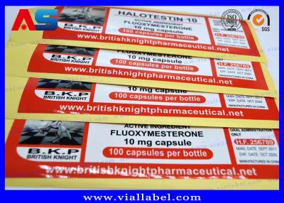 China Etiqueta del vial de 10 ml impermeable Impresión de etiqueta blanca a todo color en venta