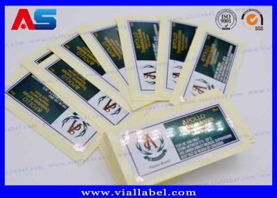 China Individuelles Logo 10ml Flasche Aufkleber Etiketten Gold Folie Farbe Starker Klebstoff zu verkaufen