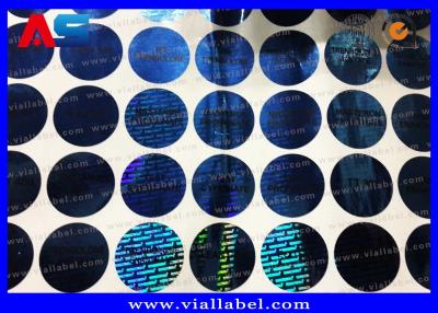 Cina Adesivi olografici personalizzati blu con codici di sicurezza e numero di serie in vendita