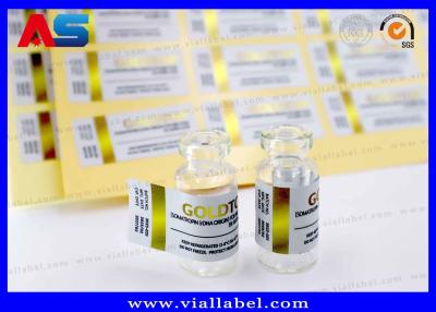 China Gold Foil 10ml Vial Labels Printed Bottle Package Waterproof Strong Adhesive 10ml Label for sale