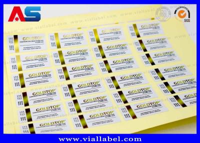 China Gold Foil 10ml Vial Labels Printed Bottle Package Waterproof Strong Adhesive 10ml Label for sale
