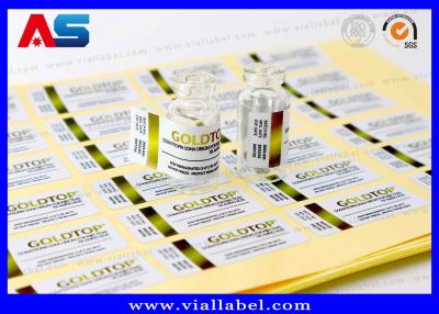 China Gold Foil 10ml Vial Labels Printed Bottle Package Waterproof Strong Adhesive 10ml Label for sale