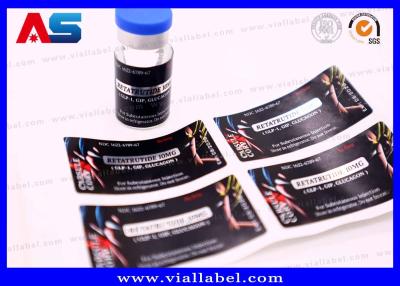 China Strong Adhesive Customized Peptide Vial Label with Injection Oils Stickers For Retatrutide for sale
