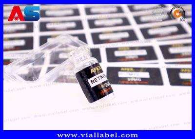 China Holographic Laser Small Labels , 5ml Peptide Paper Labels Printing With Free Design for sale