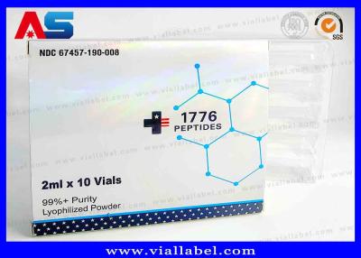 China Customized Peptides Box Printing , 2ml × 10 Vials Box Label And Plastic Trays Manufacturer for sale