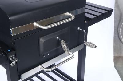 Cina Barbecue a carbone di metallo industriale con tavolino in finitura cromata in vendita