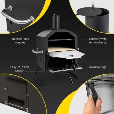Cina Copertura impermeabile inclusa 2 strati Forno a legna per pizza con 30*30*1,0 cm di pietra da pizza in vendita