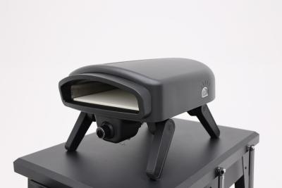 China 5000W Power Foldable Leg 14 Inch Stainless Steel Pizza Gas Oven for Commercial Baking for sale