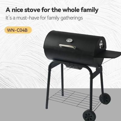 Cina Grill BBQ senza fumo a botte con accensione piezoelettrica e tavolo comodo in vendita