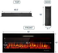 China Linear Electric Fireplace Tisch Kamin with Self-Checking Function and 120V Voltage for sale