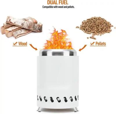 Cina Stufa a pellet in legno in acciaio inossidabile senza fumo da 15*15*16 cm con gambe pieghevoli in vendita