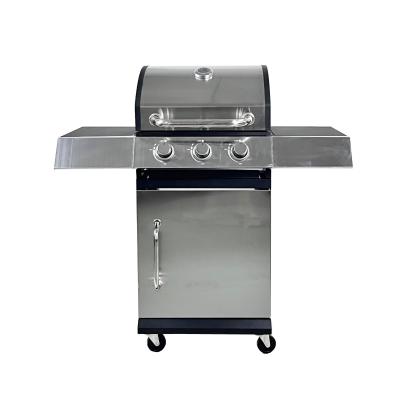 Cina 3 1 bruciatori Griglia a gas in acciaio inossidabile per cucina all'aperto su carrello di 110x44x112 cm in vendita