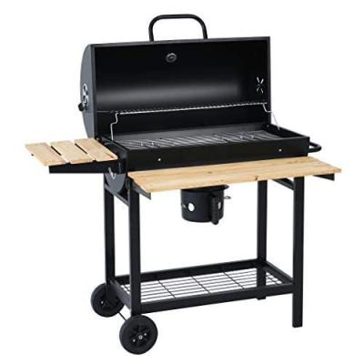 Cina Barbecue all'aperto Fumatore di carbone a doppio strato personalizzato Trolley Grill Ripiano anteriore 61*23cm in vendita