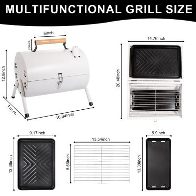 China Compact Pellet Charcoal BBQ Meat Smokers Machine Small Portable Mini Smoker Grill for sale