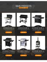 China Surface High Temp. Powder Coated Two Chambers Offset Smokers Trolly BBQ with Chimney for sale