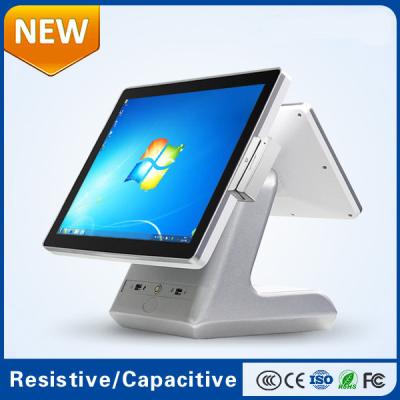 China Plastic Case 2 Touch POS System with 15inch Dual Touch POS Screen for sale