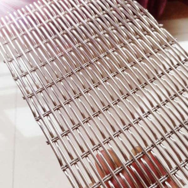 Quality Stainless Steel Brass Metal Decorative Crimped Woven Wire Mesh For Cabinet Doors for sale