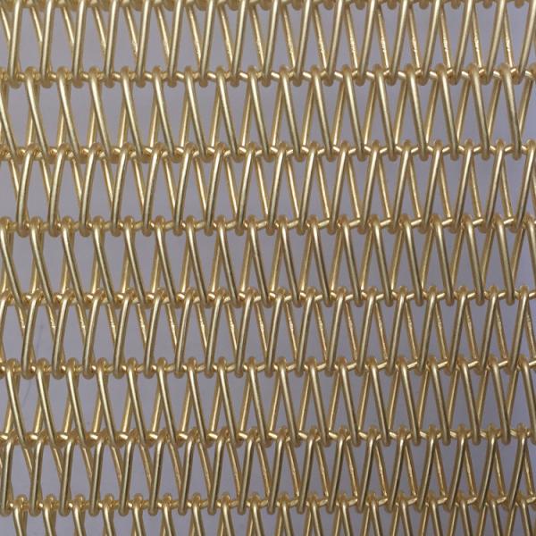 Architectural Round Wire Spiral Link Mesh , Decorative Woven Mesh For Stairway Railing