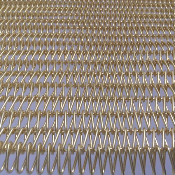 Architectural Round Wire Spiral Link Mesh , Decorative Woven Mesh For Stairway Railing