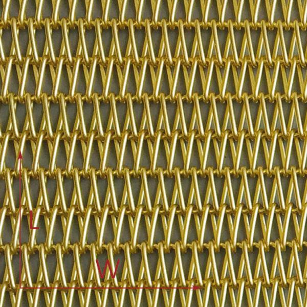Architectural Round Wire Spiral Link Mesh , Decorative Woven Mesh For Stairway Railing