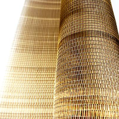 High Security Customized Laminated Glass Metal Fabric For Upscale Hotel