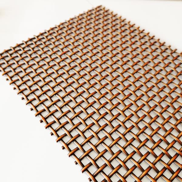 Quality Outdoor Decorative Woven Metal Mesh PVD Coated For Architecture for sale