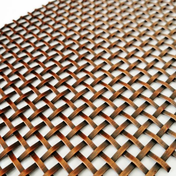 Quality Outdoor Decorative Woven Metal Mesh PVD Coated For Architecture for sale
