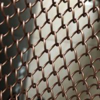 Quality Incombustible Robust Woven Wire Curtain , Coil Mesh Drapery Free Sample for sale