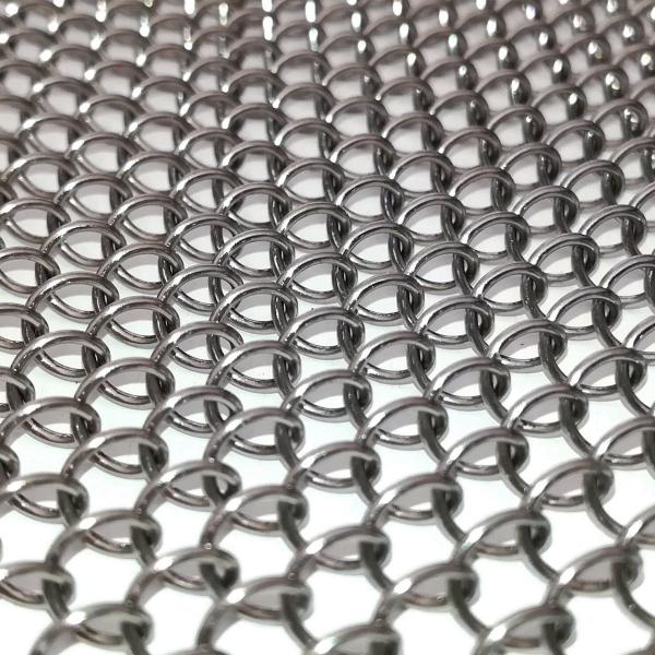 Quality JDW Anodized Aluminum Metal Coil Curtain / Woven Wire Curtain Corrosion for sale