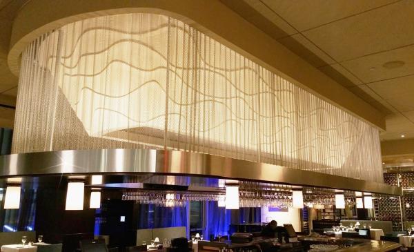 Quality Wooden Metal Coil Drapery Anodized Finish Wire Mesh Curtain for sale