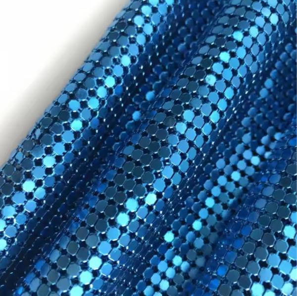 Quality Durable Metal Sequin Fabric Eco Friendly For Eye Catching Decoration for sale