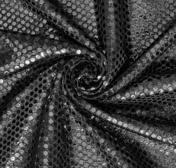 Quality Woven Round Metal Sequin Fabric / Metal Mesh Fabric Chainmail For Decoration for sale