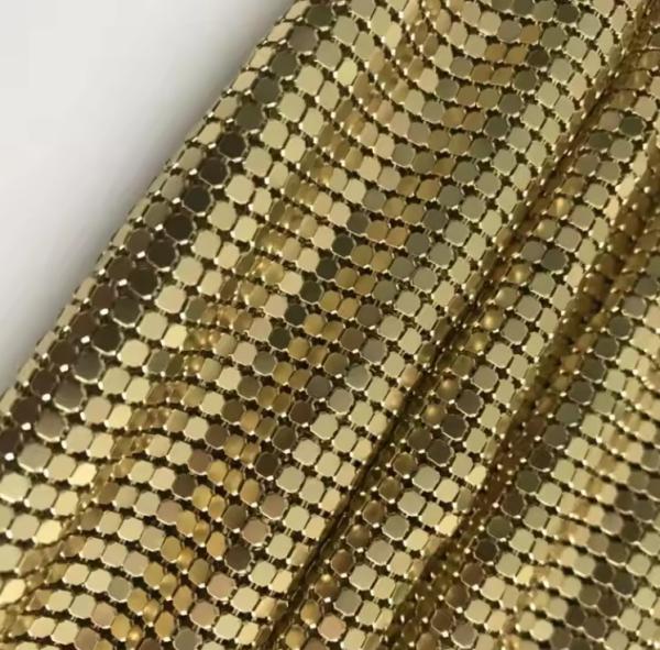 Quality Durable Metal Sequin Fabric Eco Friendly For Eye Catching Decoration for sale
